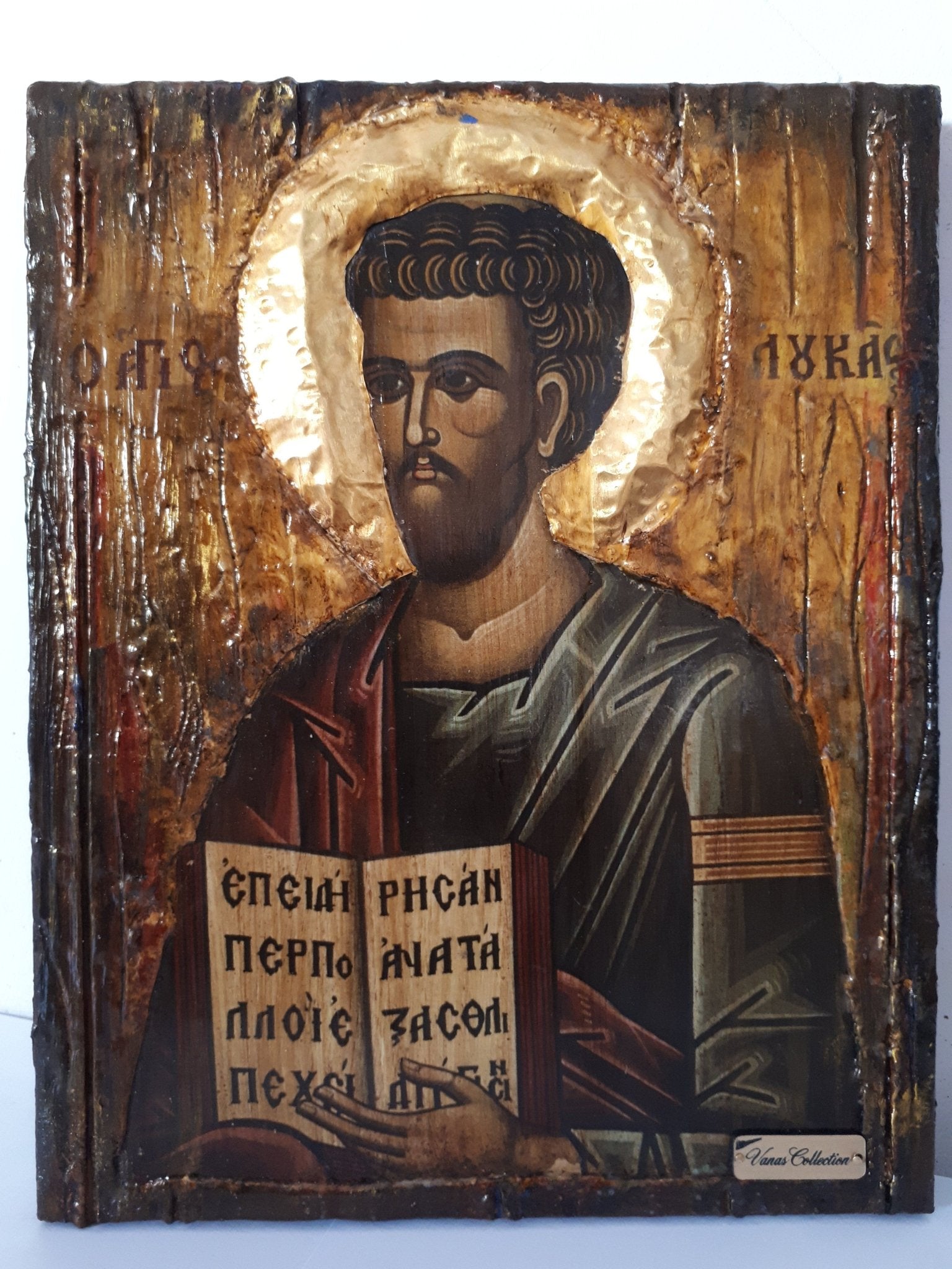 Saint Luke Lukas Icon-Greek on Wood Orthodox Byzantine Religious Icons